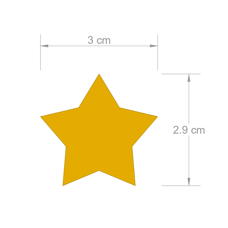 Recorte estrella mediana – amarelo oro – Rana Encantada